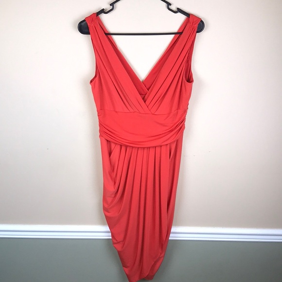 Boston Proper | Dresses | Boston Proper Womens Faux Wrap Pleated Bright ...
